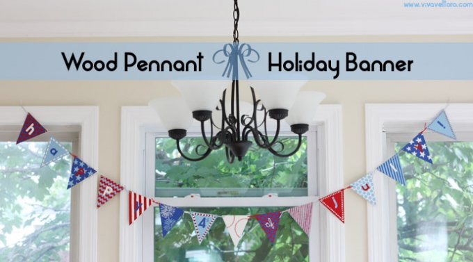 Holiday Banners! DIY: Painted Pennant Garland