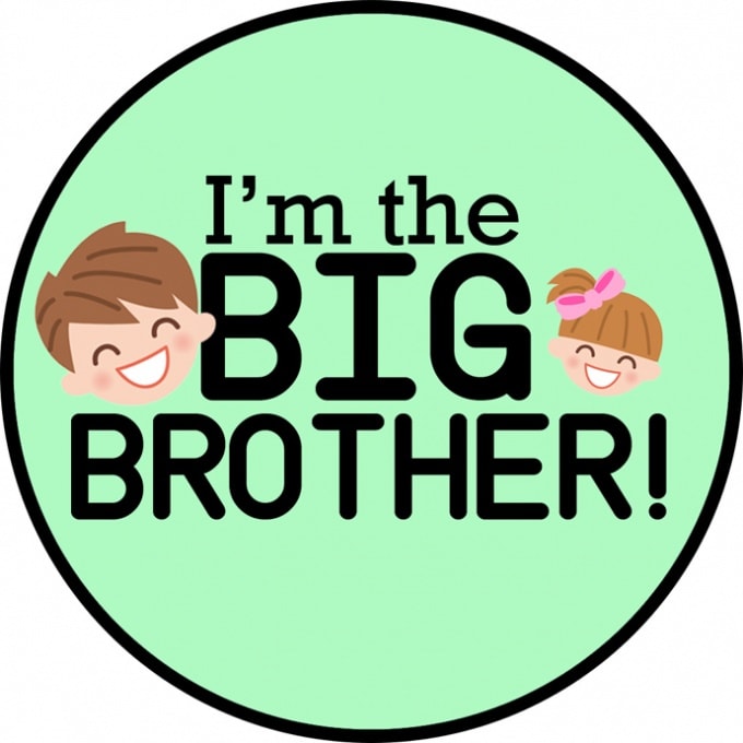 Big Brother and Big Sister Pins! Free Printables for New Siblings!