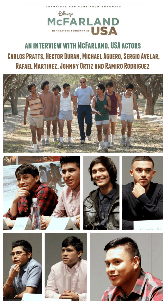 McFarland, USA actors interview with Hector Duran, Sergio Avelar, Carlos Pratts, Johnny Ortiz ...