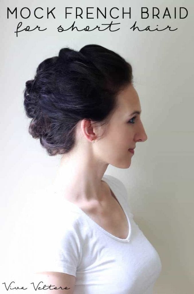 Mock French Braid with High Volume for Short Hair Tutorial