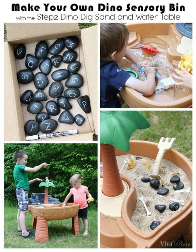 Step2 Dino Dig Sand & Water Table Review/Giveaway + DIY Sensory Bin