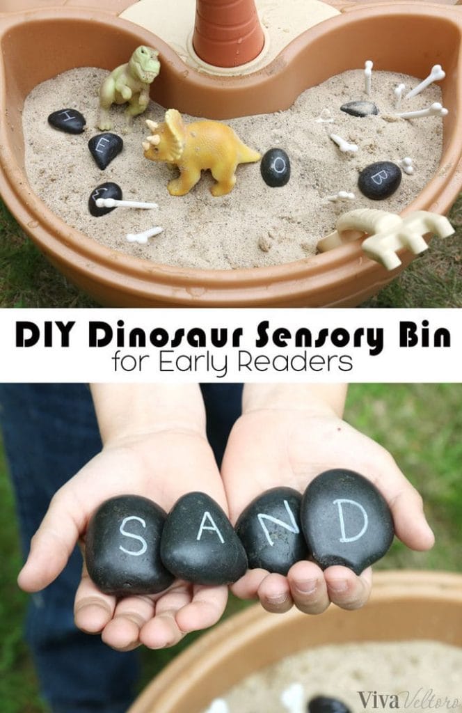 Step2 Dino Dig Sand & Water Table Review/Giveaway + DIY Sensory Bin