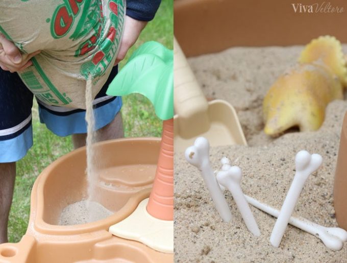 Step2 Dino Dig Sand & Water Table Review/Giveaway + DIY Sensory Bin