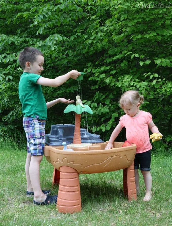 Step2 Dino Dig Sand & Water Table Review/Giveaway + DIY Sensory Bin