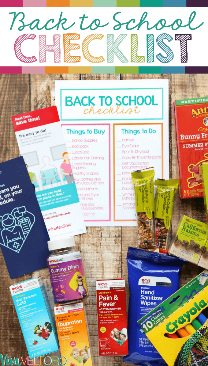 Back to School Checklist - FREE Printable - Viva Veltoro