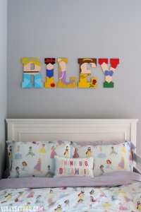 Make Your Own Disney Princess Wall Decor | Disney Princess Wall Letters ...