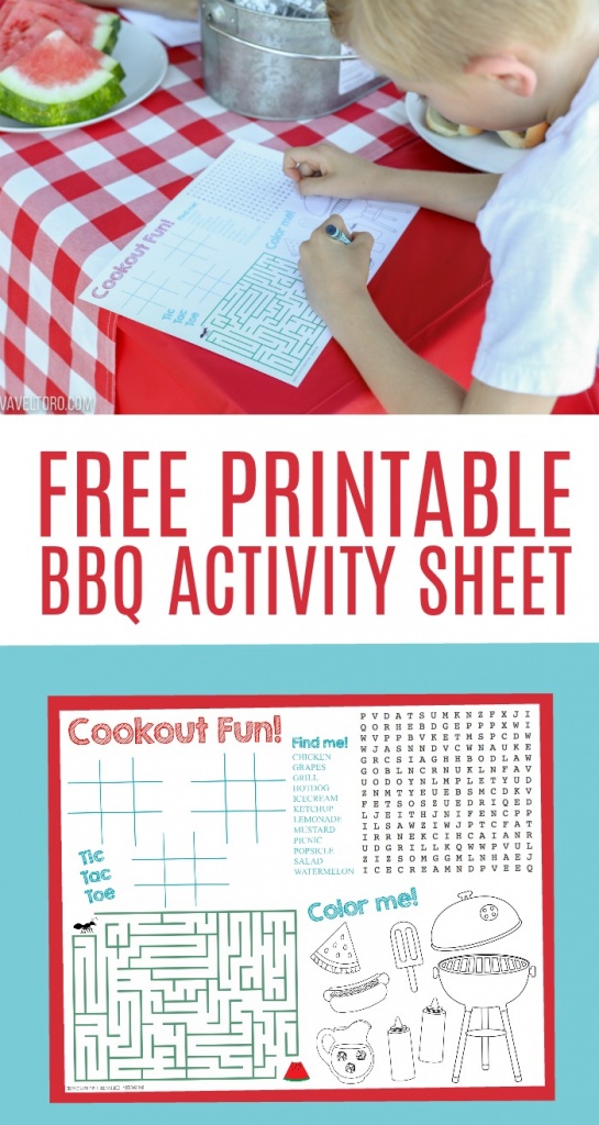 Free Printable BBQ Activity Sheet Viva Veltoro Free Printable BBQ Activity Sheet Viva Veltoro