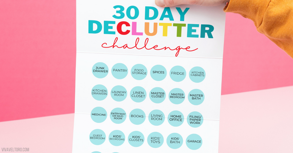 30 Day Decluttering Challenge with Free Printable - Viva Veltoro